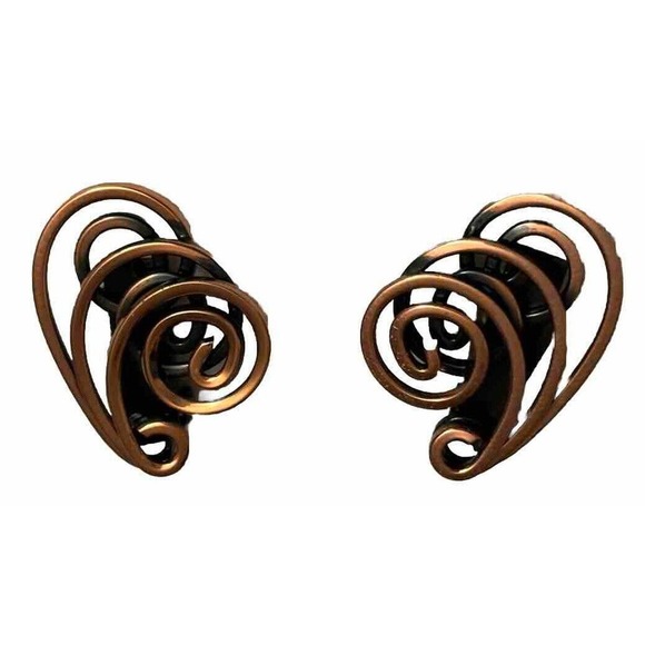 Rame' | Jewelry | Vintage Rame Copper Swirl Earrings 0 Copper Clip On ...